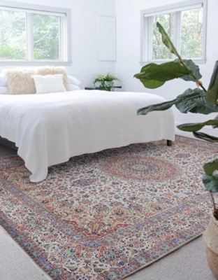 Click here for Linon Emerald Kramer 67 x 97 Area Rug  Ivory prices