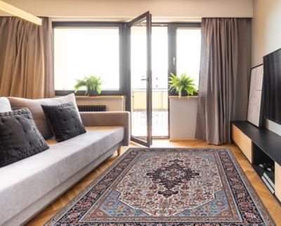 Click here for Linon Emerald Landis 67 x 97 Area Rug  Ivory prices