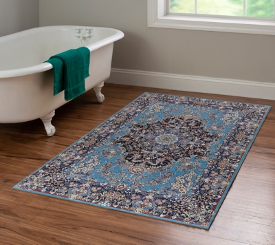 Click here for Linon Emerald Martin 33 x 5 Area Rug  Blue prices