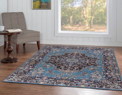 Click here for Linon Emerald Martin 5 x 7 Area Rug  Blue prices