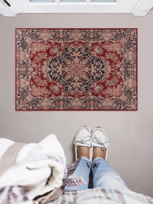 Click here for Linon Emerald Martin 22 x 32 Area Rug  Red prices