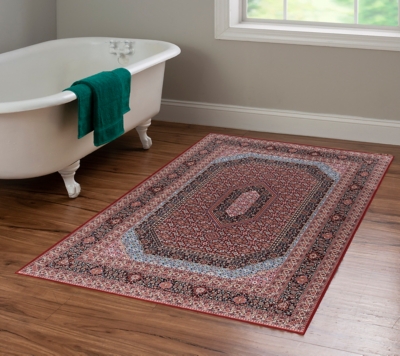Click here for Linon Emerald Milton 33 x 5 Area Rug  Red prices