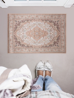 Click here for Linon Emerald Myer 22 x 32 Area Rug  Ivory prices