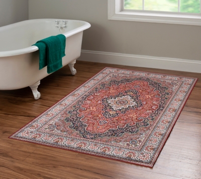 Click here for Linon Emerald Sanlin 33 x 5 Area Rug  Red prices