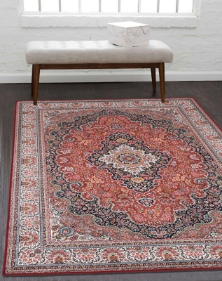 Click here for Linon Emerald Sanlin 5 x 7 Area Rug  Red prices