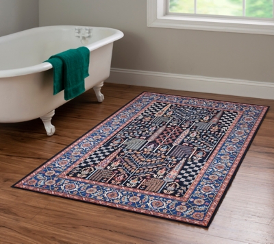 Click here for Linon Emerald Tenley 33 x 5 Area Rug  Navy prices