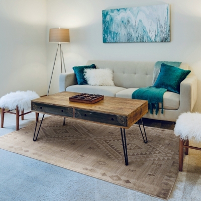 Click here for Linon Oakland Calhoun 3 x 5 Area Rug  Sand prices