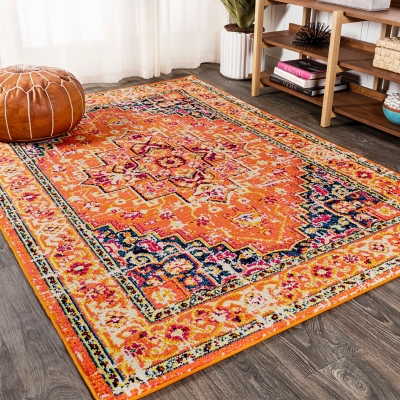 Click here for Jonathan Y Brooklyn 3 x 5 Area Rug  Orange/Blue prices