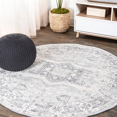 Click here for Jonathan Y Modern Persian 6 x 6 Area Rug  Ivory/Gr... prices