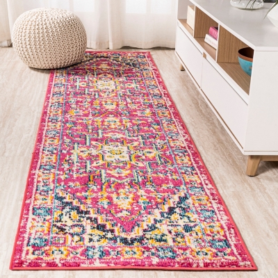 Click here for JONATHAN Y Brooklyn 2 x 8 Runner Rug  Red/Pink prices