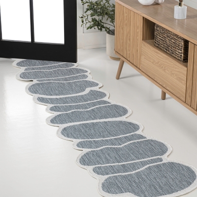 Click here for Jonathan Y Rustic 2 x 8 Area Rug  Blue/Cream prices