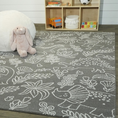Click here for Balta Rugs Happy Dinos 3 11 x 5 7 Area Rug  Gray prices