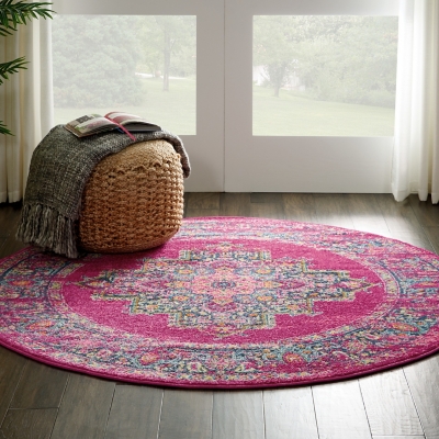 Click here for Nourison Home Passion 4 Round Area Rug  Fuchsia prices