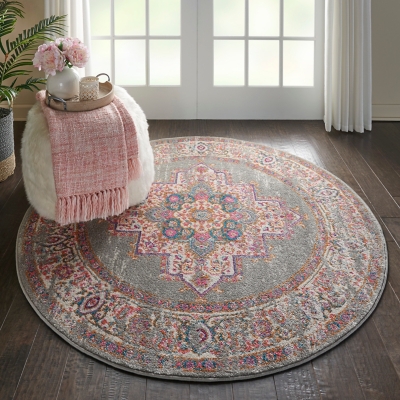 Click here for Nourison Home Passion 4 Round Area Rug  Gray prices