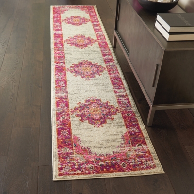Click here for Nourison Home Passion 22 x 10 Runner Rug  Ivory/Fu... prices