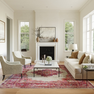 Click here for Nourison Home Passion 8 x 10 Area Rug  Ivory/Fuchs... prices