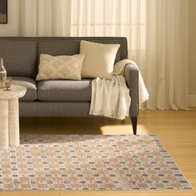Click here for Nourison Home Nordic 4 x 6 Area Rug  Rust/Multi prices