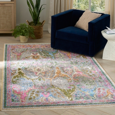 Click here for Nourison Harmony 5 x 8 Floral Area Rug  Pink prices