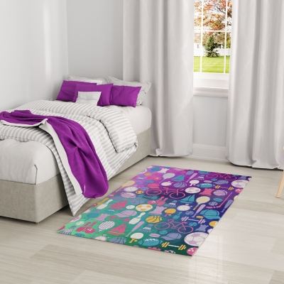 Click here for Nourison Home Sport 3 x 5 Area Rug  Purple prices