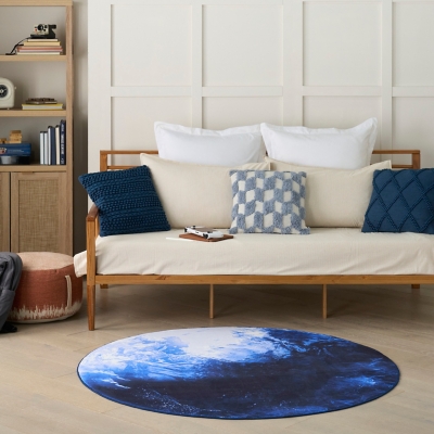 Click here for Nourison Home Earth 5 Round Area Rug  Blue prices