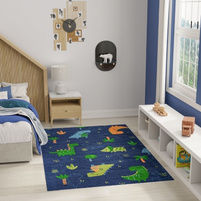Click here for Nourison Home Dinosaurs 4 x 6 Area Rug  Navy/Multi prices