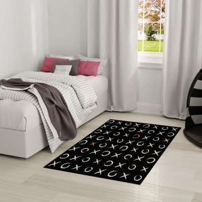 Click here for Nourison Home XO 5 x 7 Area Rug  Black prices