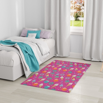 Click here for Nourison Home Sweet 3 x 5 Area Rug  Pink/Multi prices