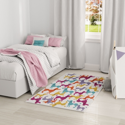 Click here for Nourison Home Poodle 4 x 6 Area Rug  Ivory/Multi prices