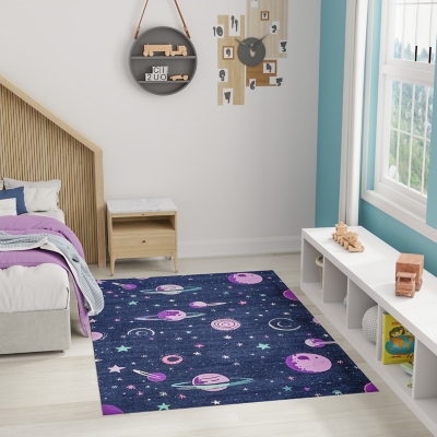 Click here for Nourison Home Planets 5 x 7 Area Rug  Black prices