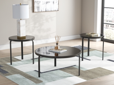 Click here for Dorylin Table (Set of 3)  Black prices