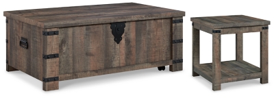 Click here for Hollum Coffee Table with 1 End Table  Rustic Brown prices