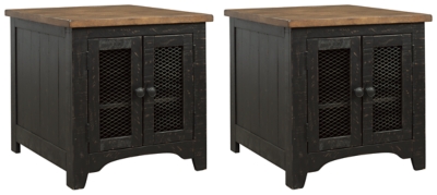 Click here for Valebeck 2 End Tables  Black/Brown prices