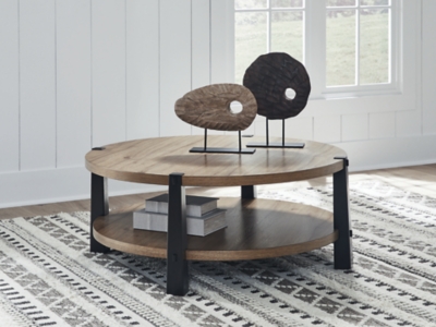 Click here for Ridgester Coffee Table  Light Brown/Black prices