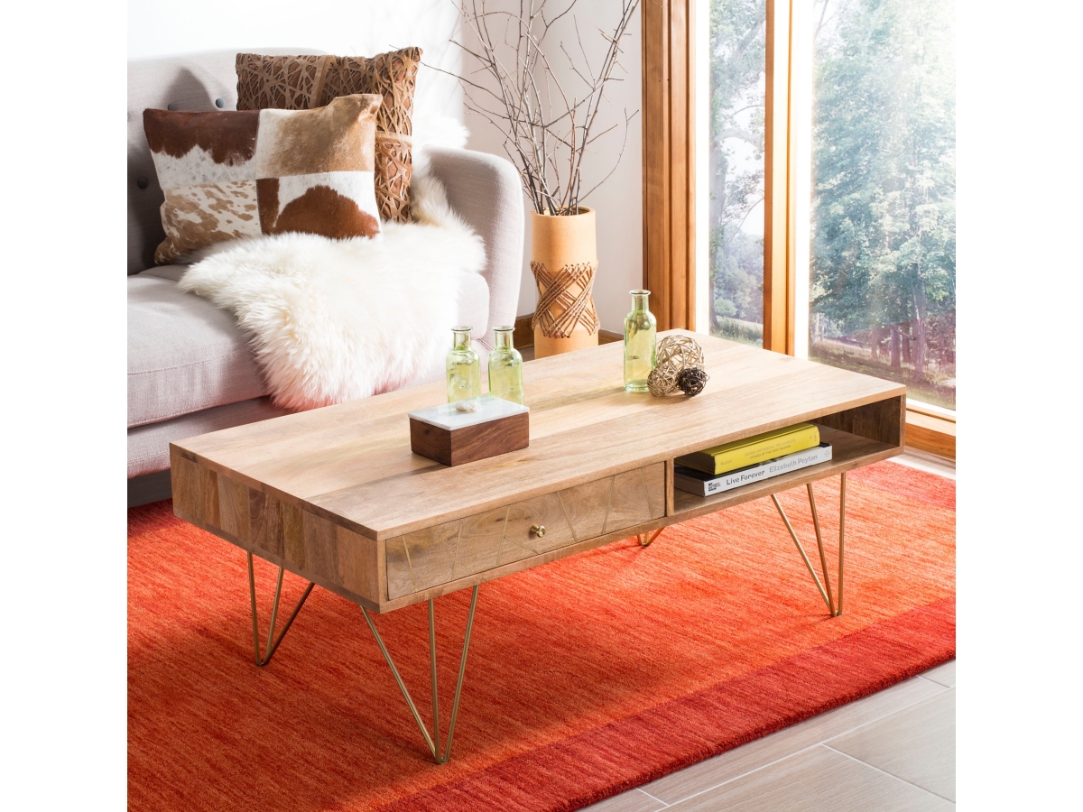 Safavieh mango finish coffee table store