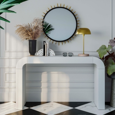 Click here for TOV Hump Black Console Table  White prices