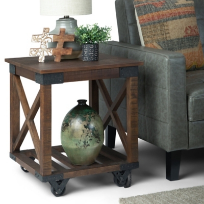 Click here for Simpli Home Industrial End Table  Brown prices