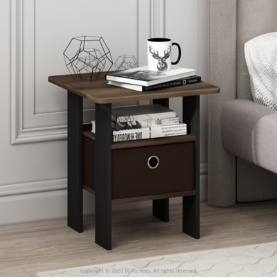 Click here for Andrey End Table with Bin Drawer  Walnut/Dark Brow... prices