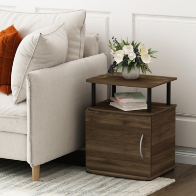 Click here for JAYA Utility Design End Table  Columbia Walnut/Bla... prices
