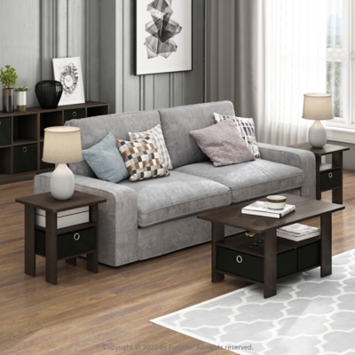 Click here for Andrey End Table Set  Dark Brown/Black prices