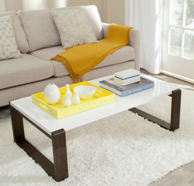 Click here for Safavieh Bartholomew Coffee Table  Dark Brown/Whit... prices