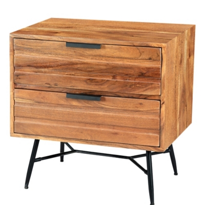 Click here for The Urban Port 2 Drawer End Table  Brown prices