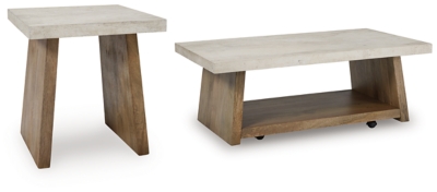 Click here for Brendalhouse Coffee Table with 1 End Table  Light... prices