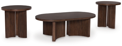 Click here for Korestone Coffee Table with 2 End Tables  Dark Bro... prices