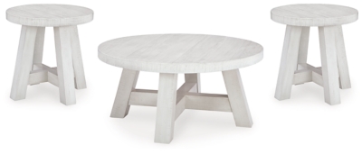 Click here for Jallison Coffee Table with 2 End Tables  Off White prices