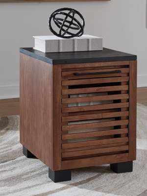 Click here for Kallari Chairside End Table  Warm Brown/Black prices