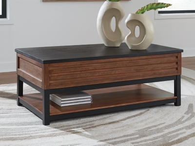 Click here for Kallari Lift-Top Coffee Table  Warm Brown/Black prices