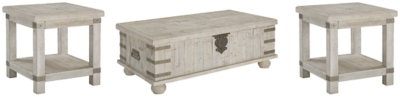 Click here for Carynhurst Coffee Table with 2 End Tables  White W... prices
