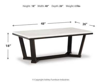 Fostead White Espresso Coffee Table Luna Furniture