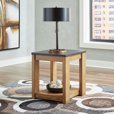 Click here for Quentina Top End Table  Light Brown/Black prices