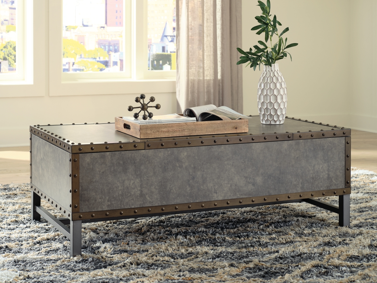 Ashley furniture trunk coffee table store